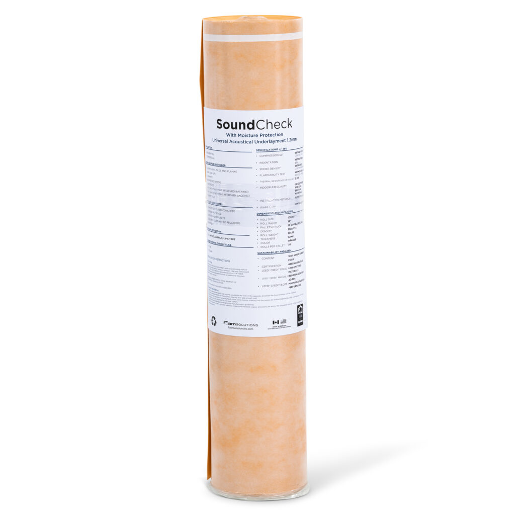SoundCheck Universal Acoustical Underlayment - 1.2mm (w/ moisture ...