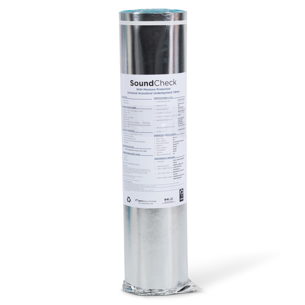 SoundCheck Universal Acoustical Underlayment - 1.8mm (w/ moisture ...